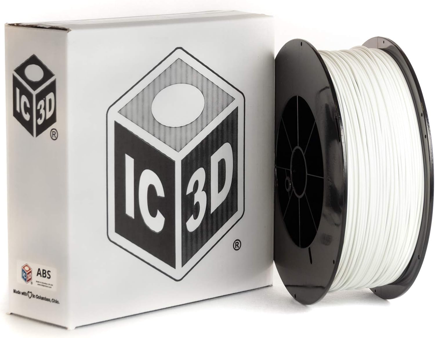 Amazon.com: IC3D White 2.85mm ABS 3D Printer Filament - 2.5kg Spool ...