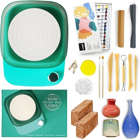 Amazon.com: Pottery Wheel for Adults Beginners Kids - 6" Variable Speed ...