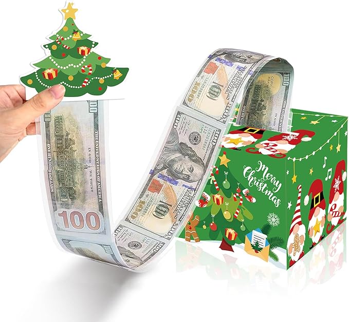Christmas Money Box for Cash Gift, Funny Pull Cash from Money Case for ...