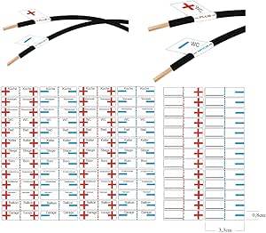 Pack of 84 Cable Labelling Stickers Labelling for Power Cable and Fuse ...