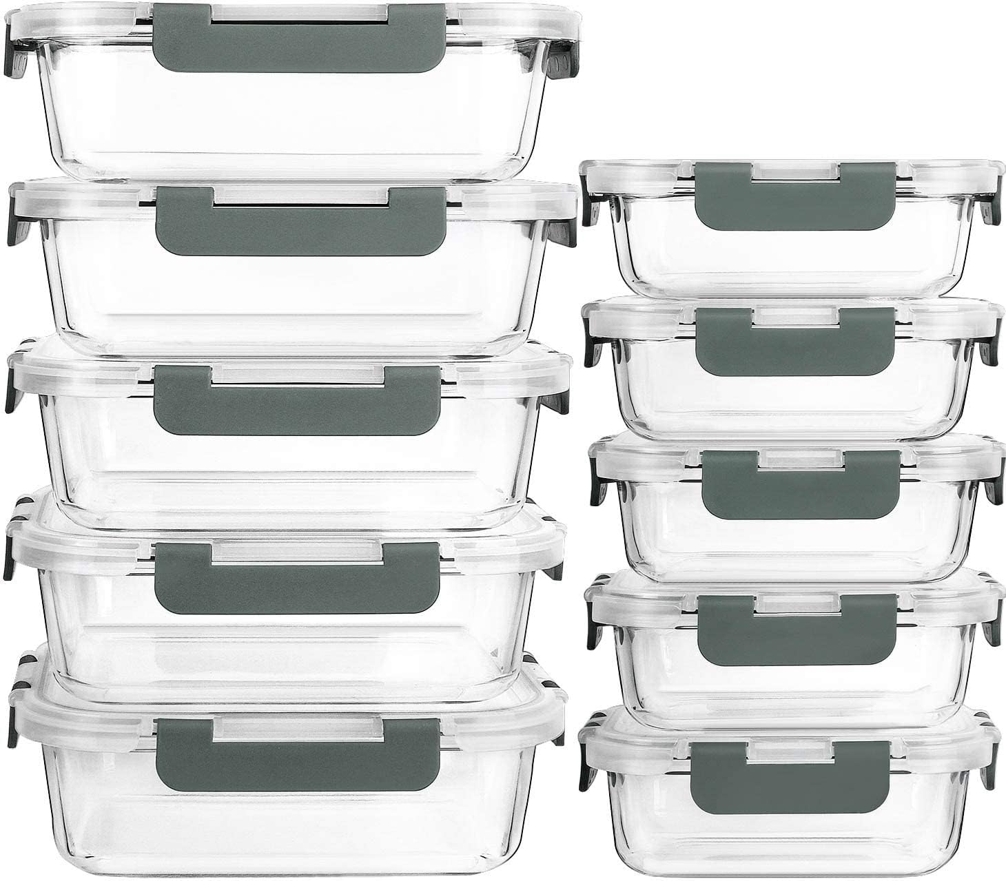 Pyrex Cook & Go Set of glass food storage container with airtight and ...