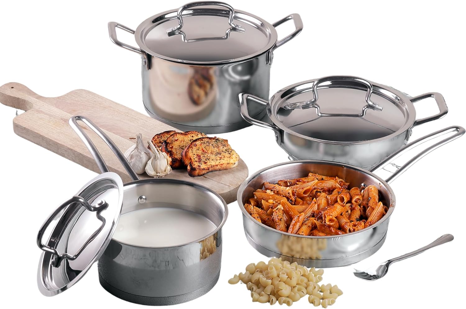 Amazon.com: Vinod Classic Deluxe Stainless Steel Cookware Combo Set of ...