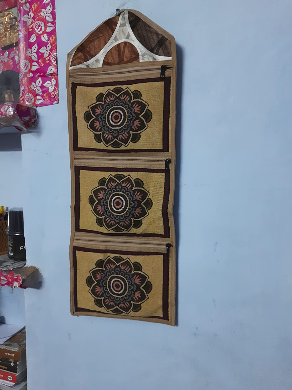 Kuber Industries Paper Holder | Foldable Hanging Organizer | PVC Flower ...