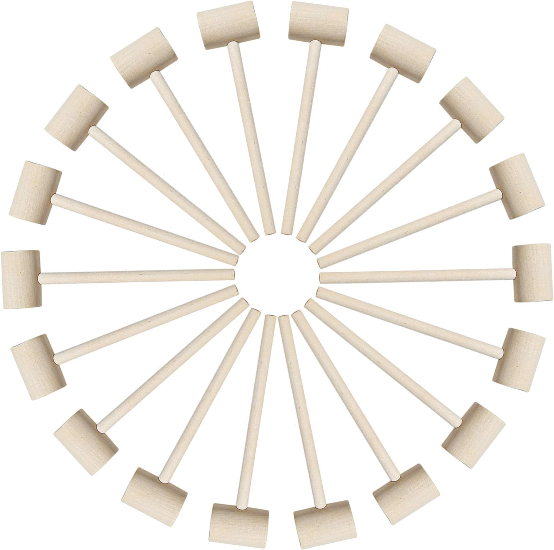 Amazon.com: Autupy 20 Pieces Wooden Crab Lobster Seafood Mallets,Wooden ...
