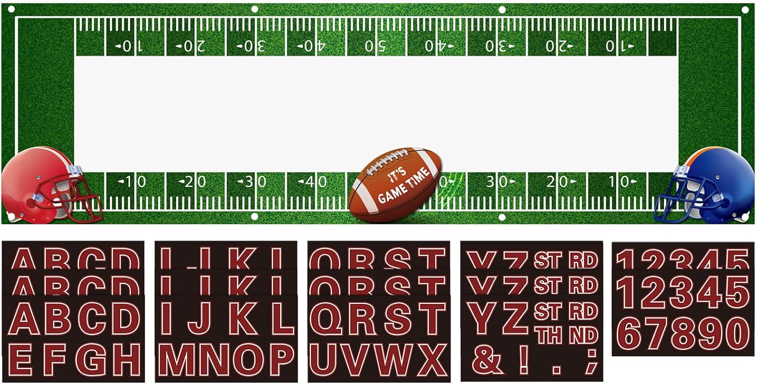 Amazon.com: Tegeme Giant Football Party Banner 67 x 20 Inch Football ...