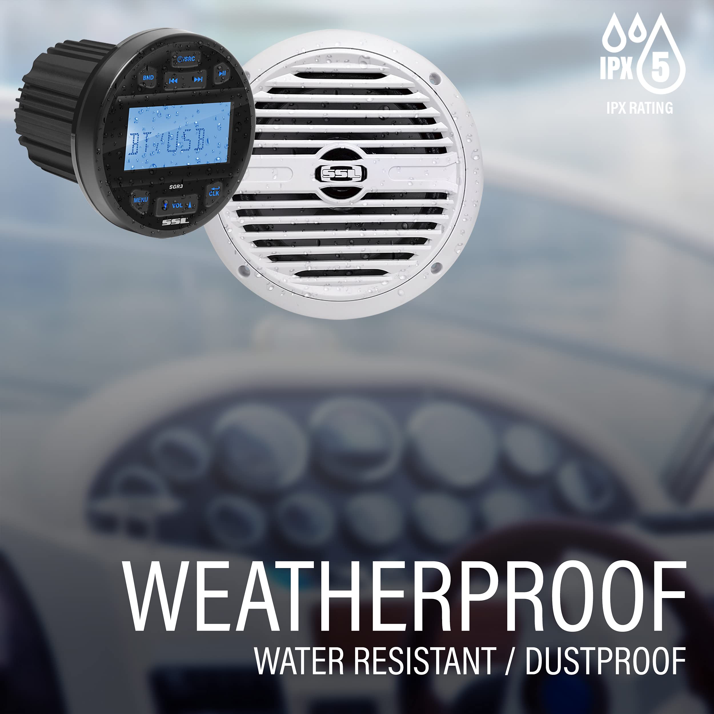 Buy Sound Storm Laboratories SGR3.64 Weatherproof Marine Gauge Receiver ...