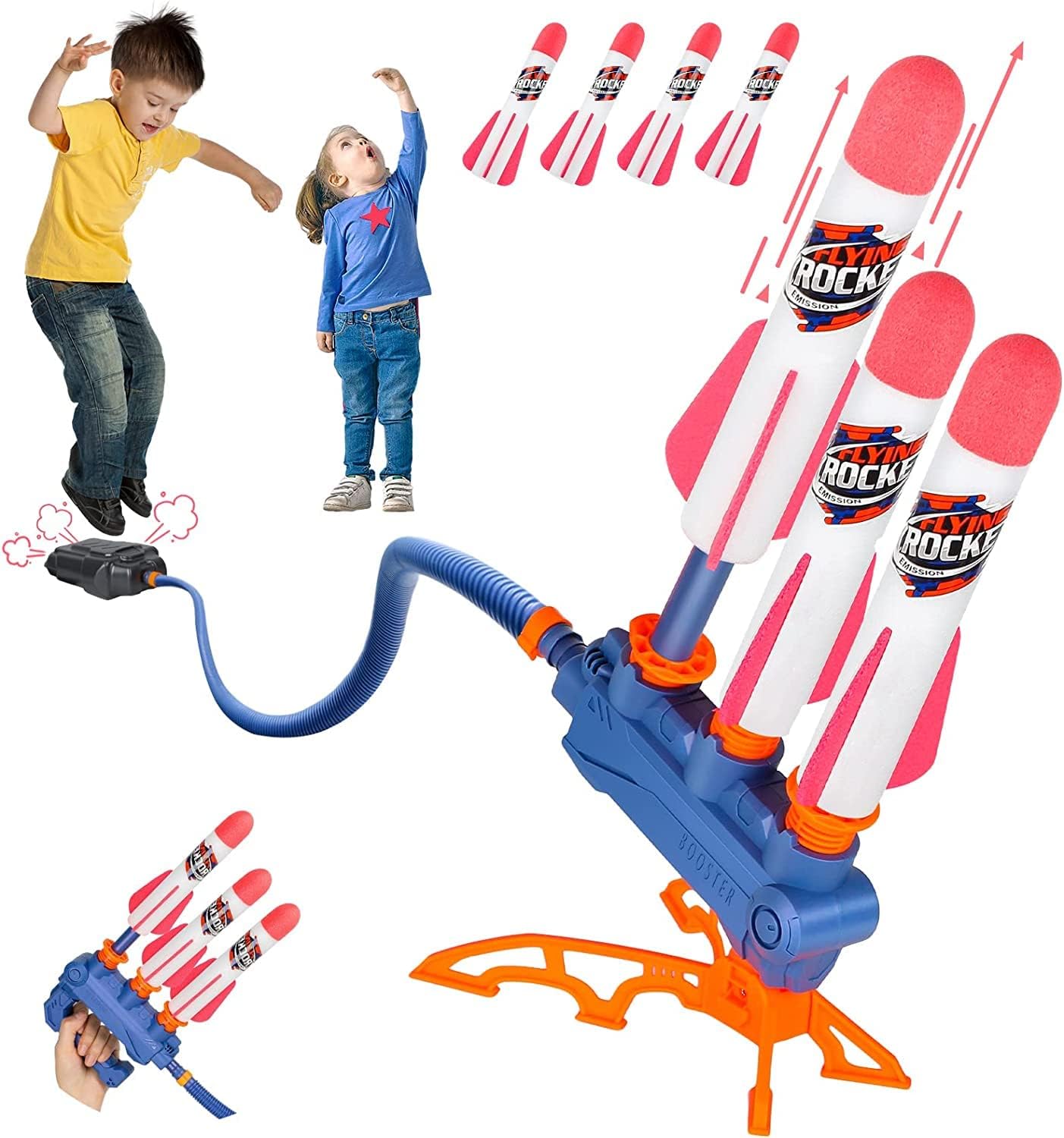 Amazon.com: KIZJORYA Rocket Launcher for Kids, 𝟮𝟬𝟮𝟯 𝗡𝗘𝗪 2 Flight Modes ...