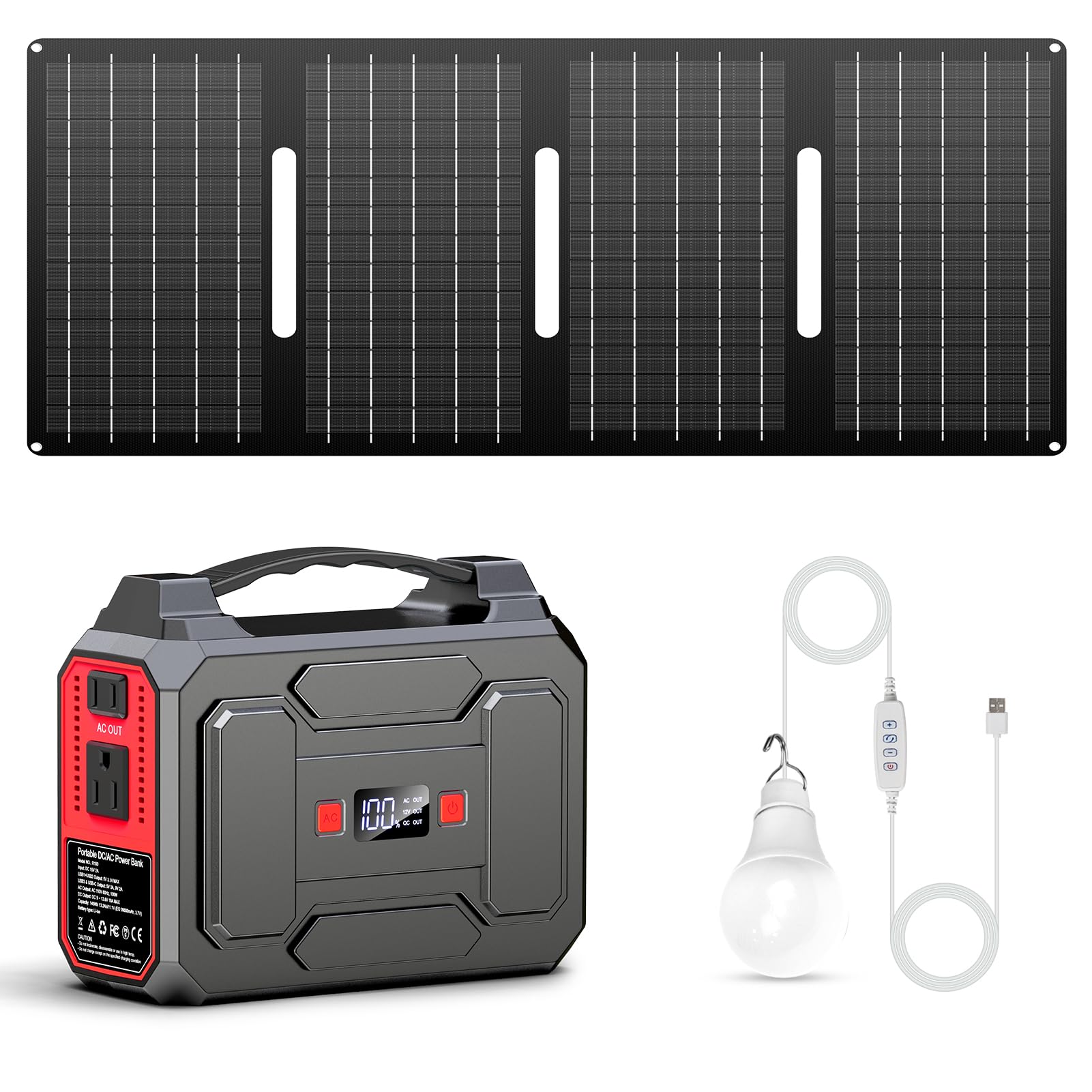 Amazon.com: Solar Powered Generator 100W, Portable Solar Generator ...