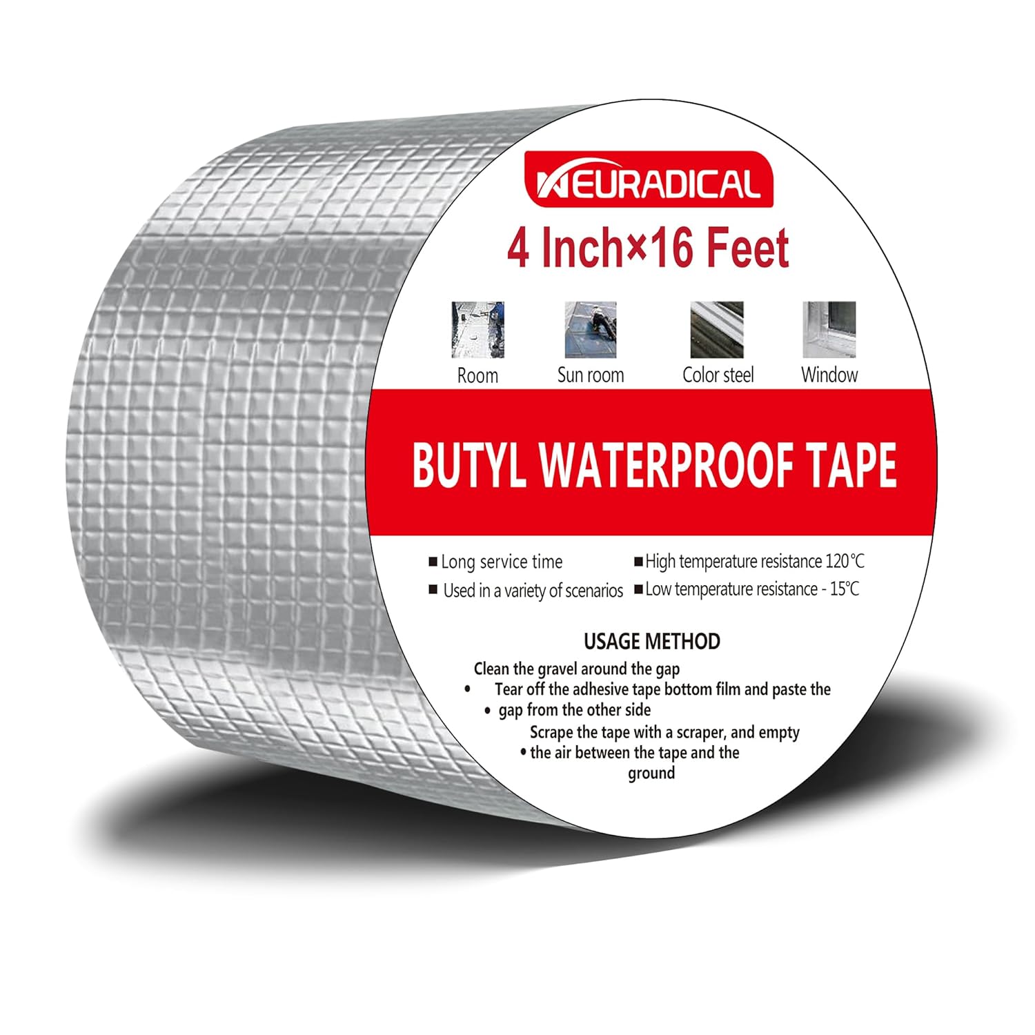 Amazon.com: Butyl Tape 4 inch x 16 feet, Waterproof Tape for Leaks ...