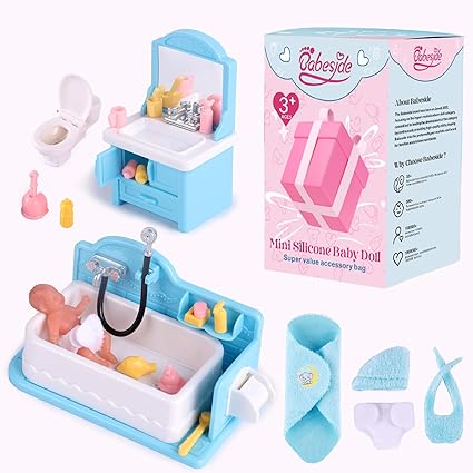 Amazon.com: BABESIDE Mini Silicone Baby Dolls, 3 Inch Realistic Newborn ...
