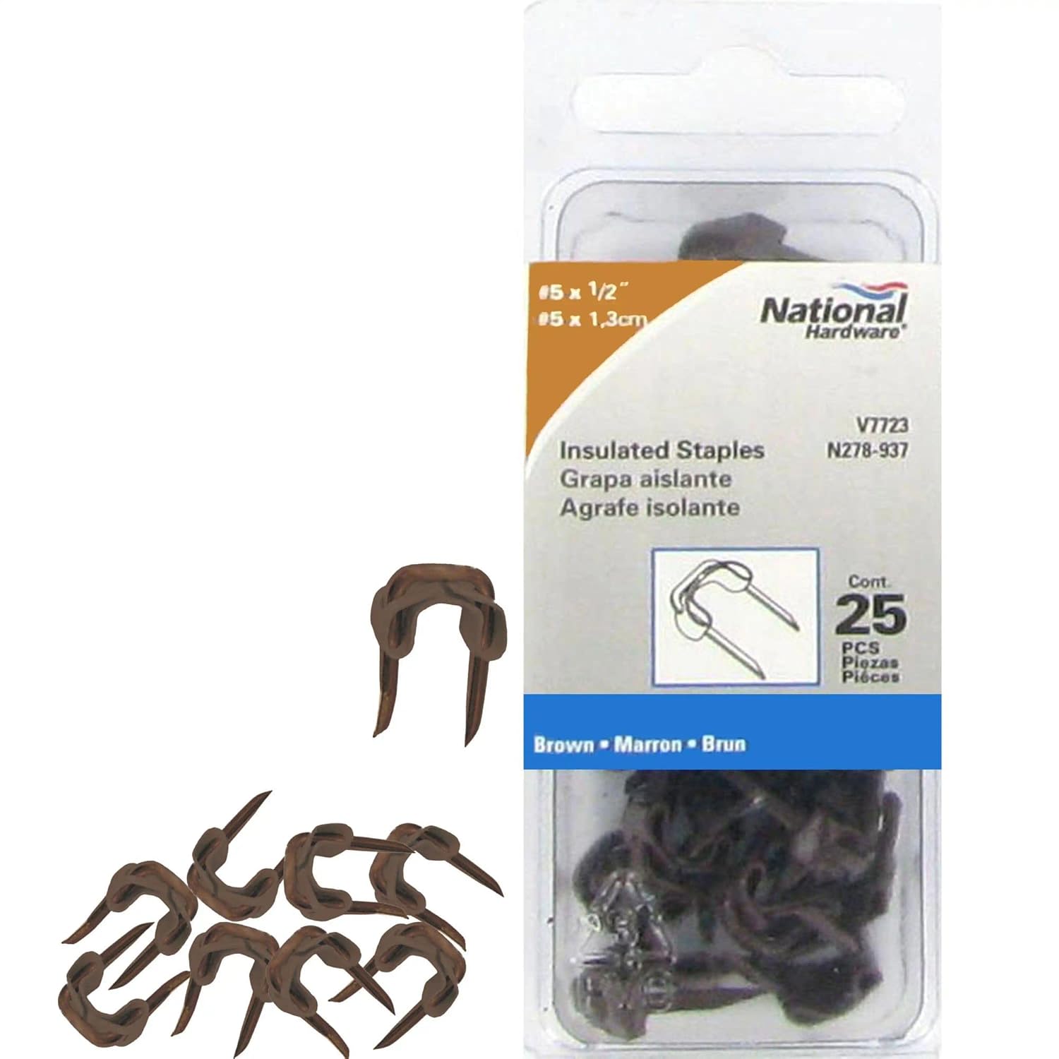 Amazon.com: Stanley National N278-937#5 by 1/2" Brown Insulated Staples ...