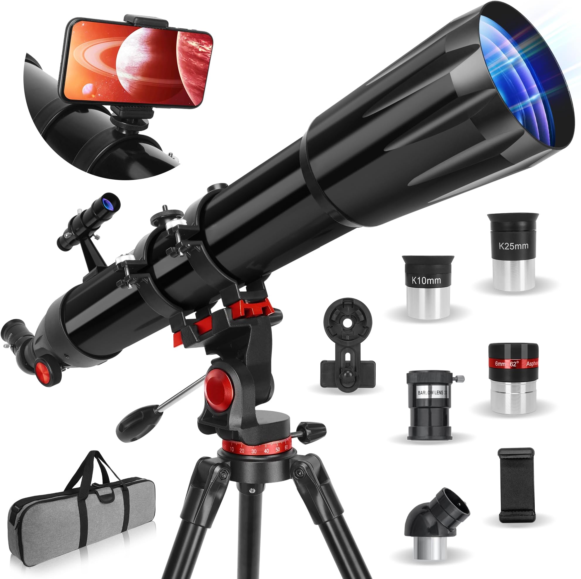 Amazon.com : Telescope,Telescope for Adults High Powered, 90mm Aperture ...