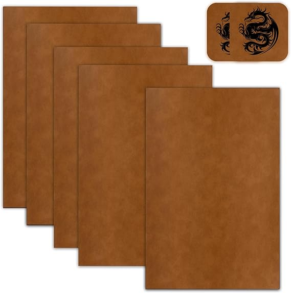 Amazon.com: 5 Pack Laserable Leatherette Sheet Faux Leather Laser ...