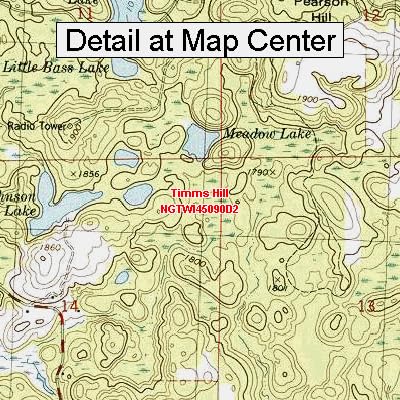 Amazon.com : USGS Topographic Quadrangle Map - Timms Hill, Wisconsin ...