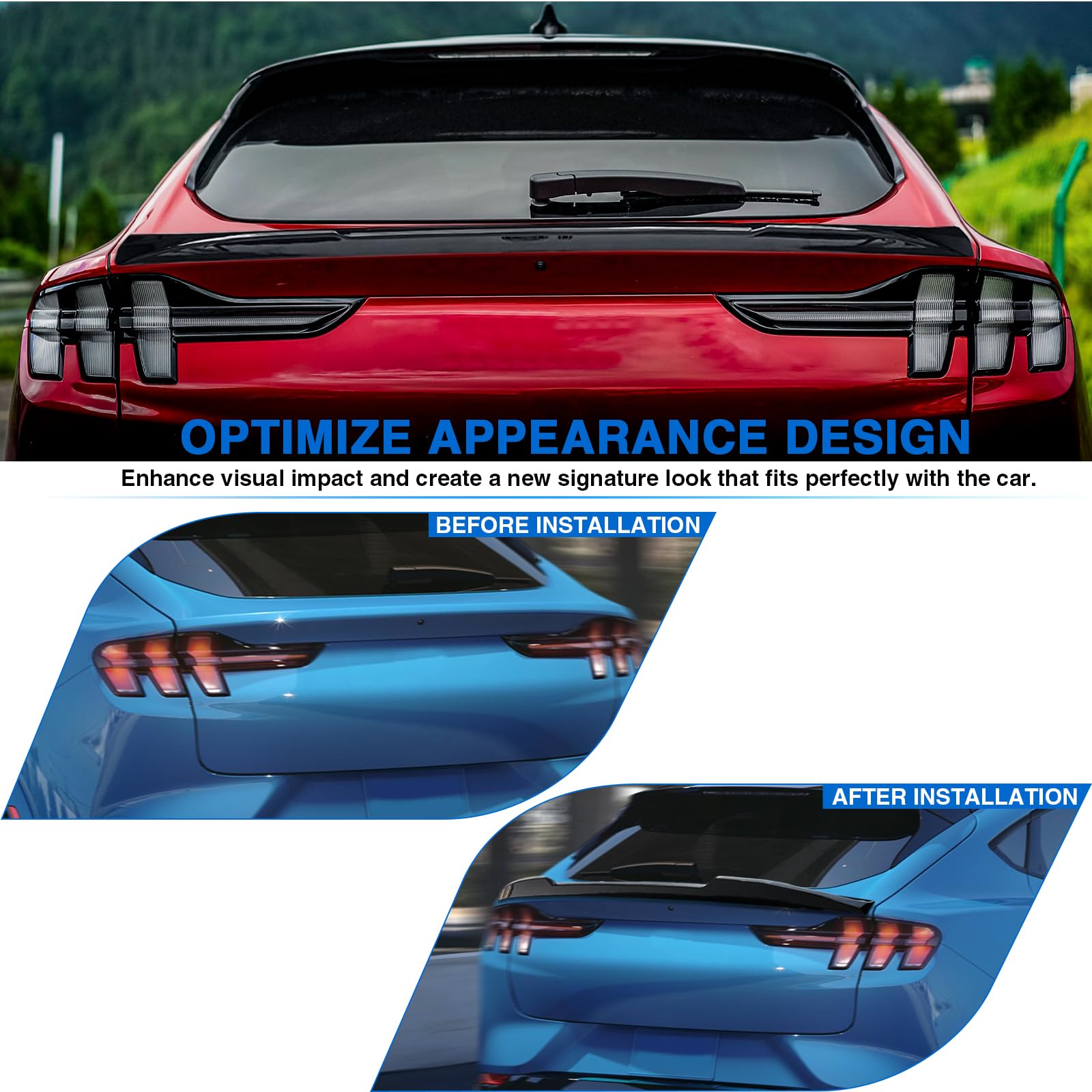Snapklik.com : Rear Spoiler Trunk Spoiler Wing Fit For Ford Mustang ...
