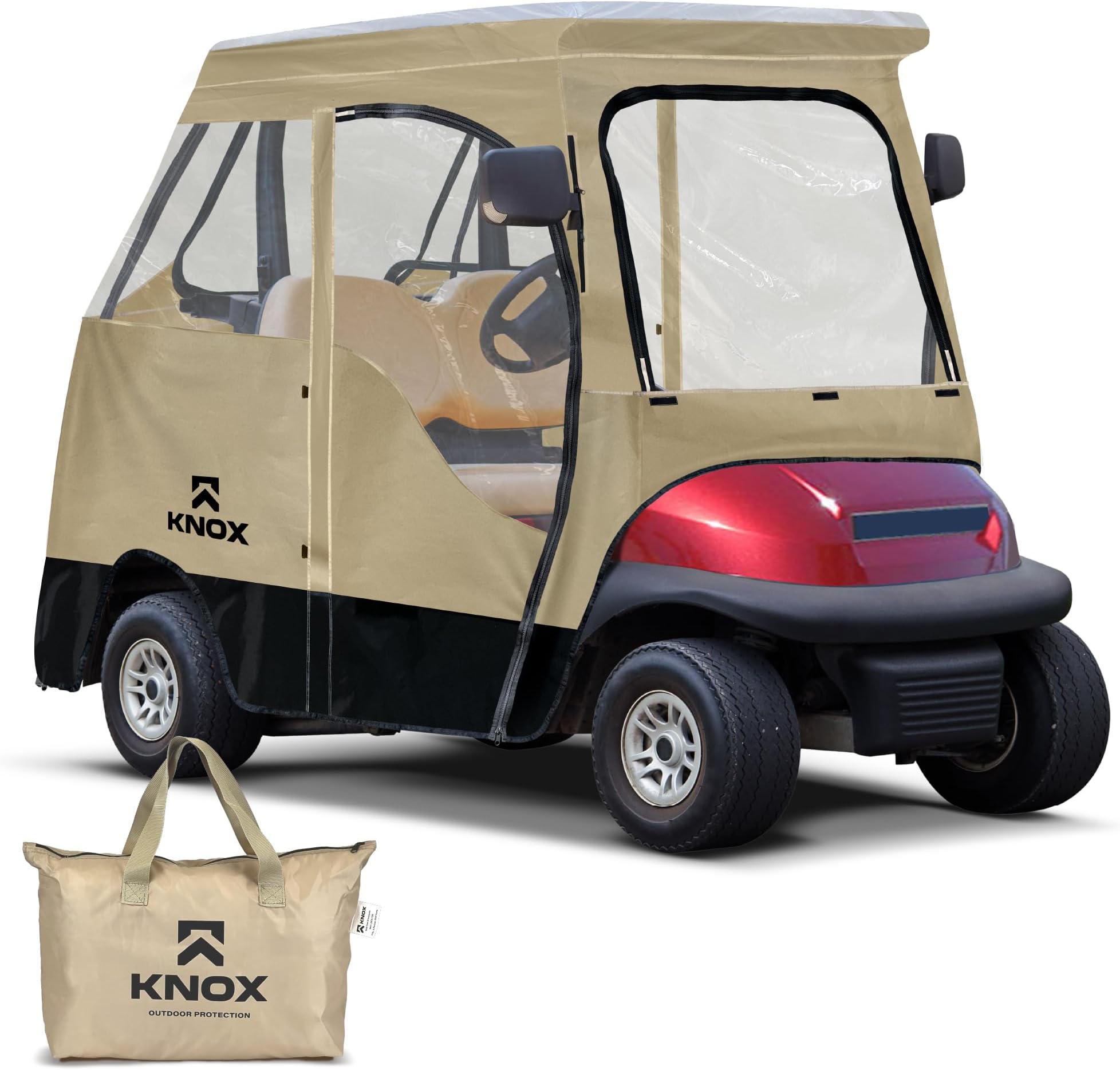 KNOX Golf Cart Enclosures 2 Passenger 59", 600D Portable Driving ...