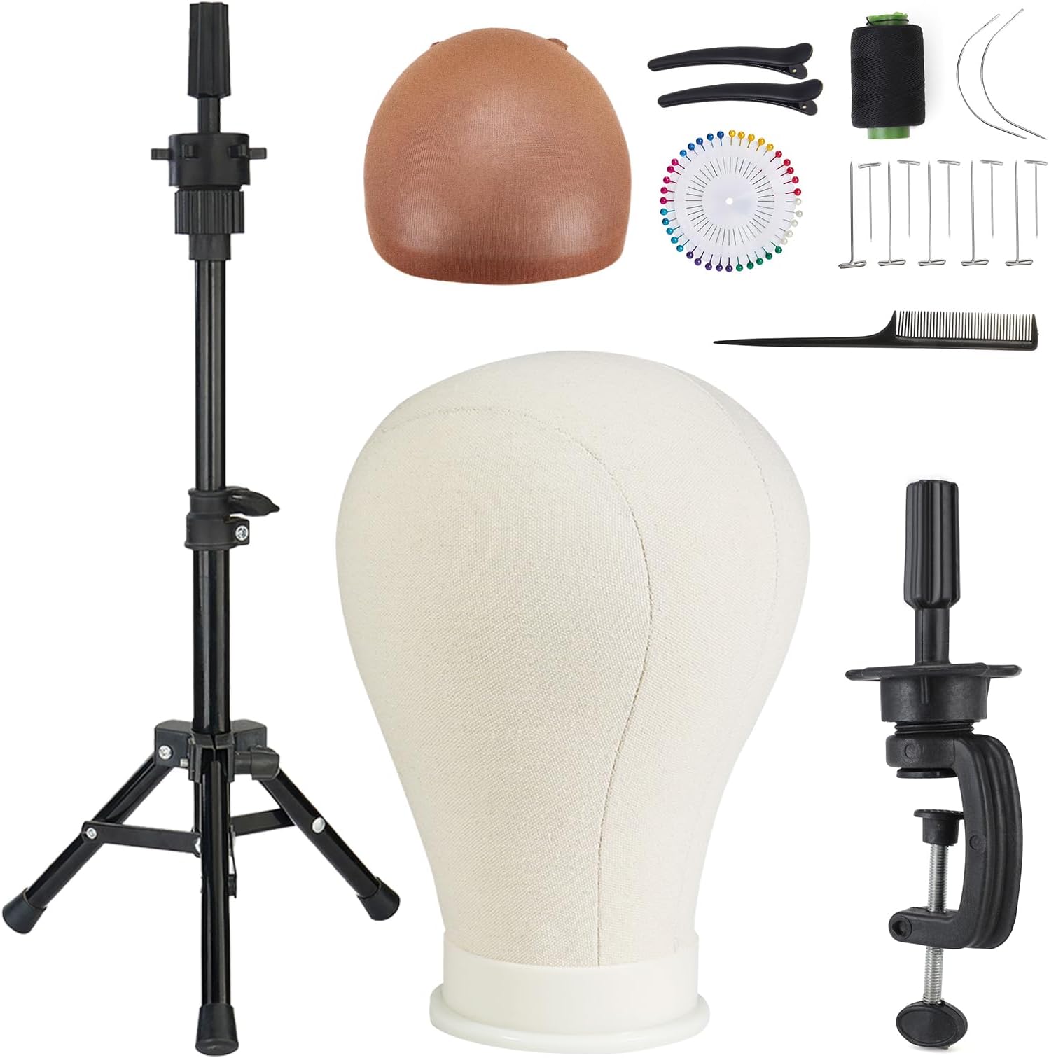 Amazon.com: Relx Reinforced Wig Stand with Mannequin Head - Adjustable ...