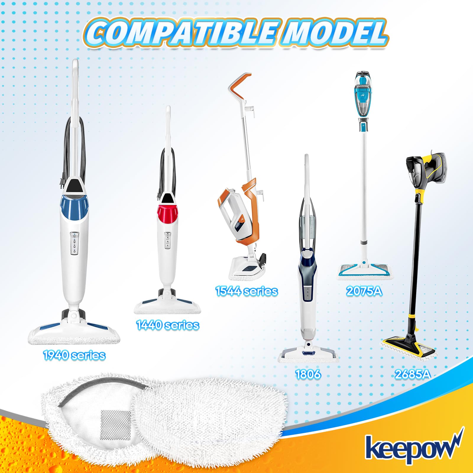 Snapklik.com : 1940 Steam Mop Pads 2 Pack For Powerfresh 1940 1544 1440 ...