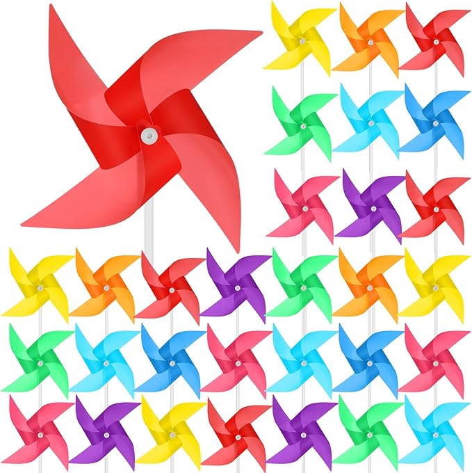 Amazon.com: Foilswirl 160 Pcs Colorful Pinwheels for Yard and Garden ...