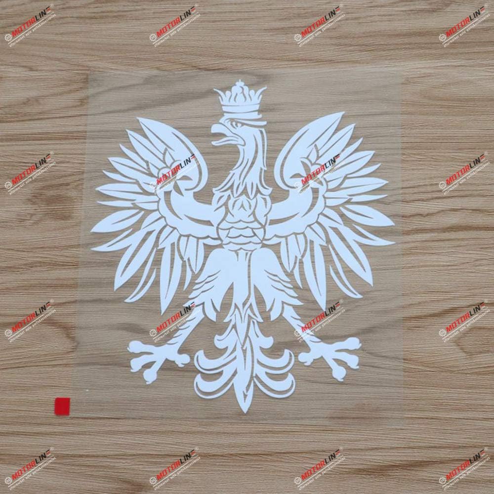 Amazon.com - 2X White 4'' Polska Eagle Decal Sticker Coat of arms of ...
