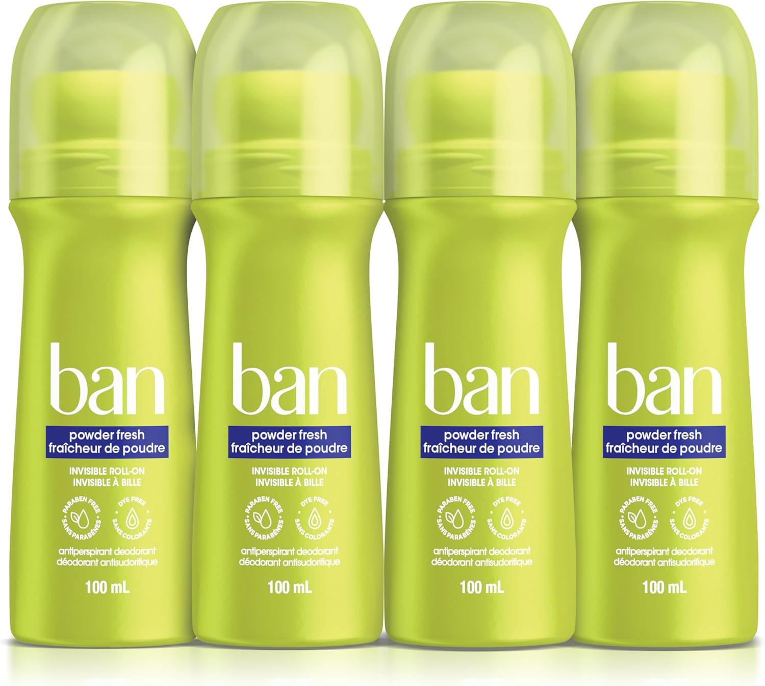 Ban Powder Fresh Roll-on Antiperspirant Deodorant, 24-Hour Protection ...