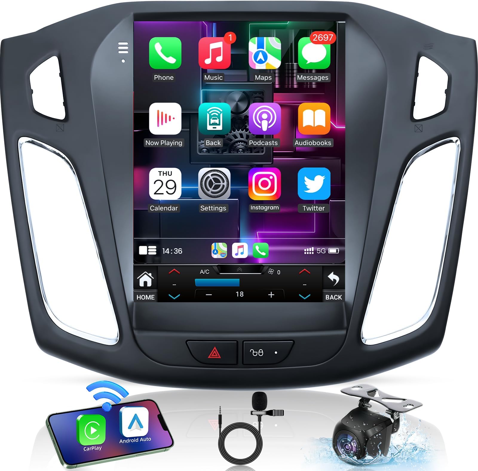 Amazon.com: Ford Focus Car Stereo Radio 2012-2018 with Carplay/Android ...