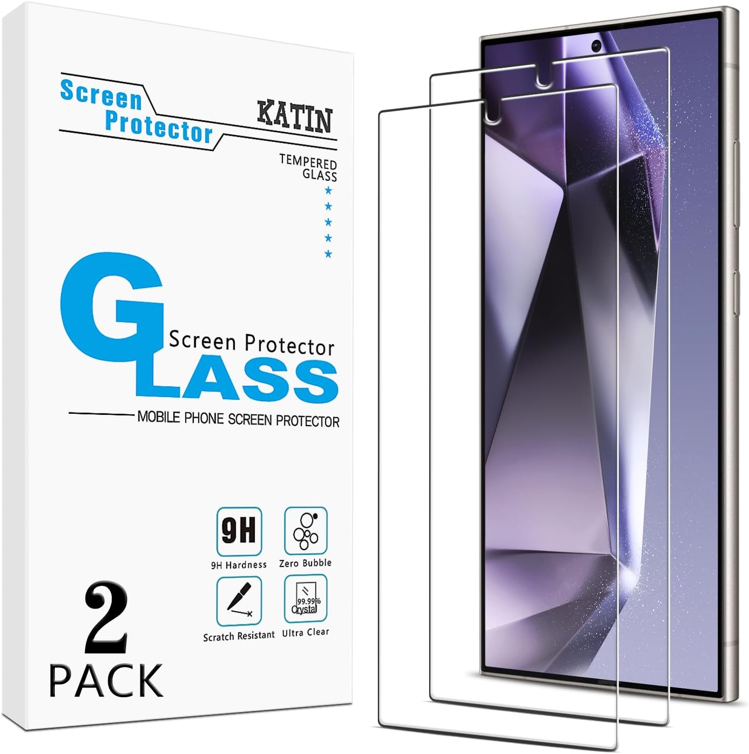 amFilm [2+2 Pack] OneTouch Tempered Glass Screen Protector Guard for ...