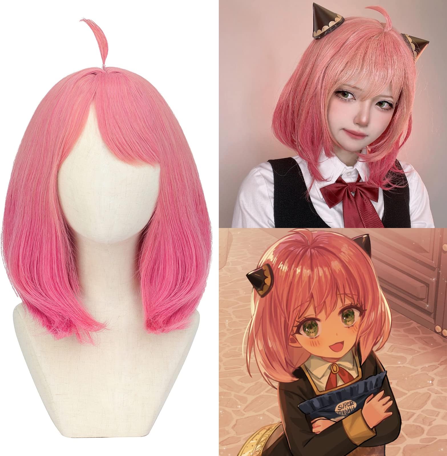Amazon.com: Soulwigger Anya Forger Pink Cosplay Wigs For Women Spy ...