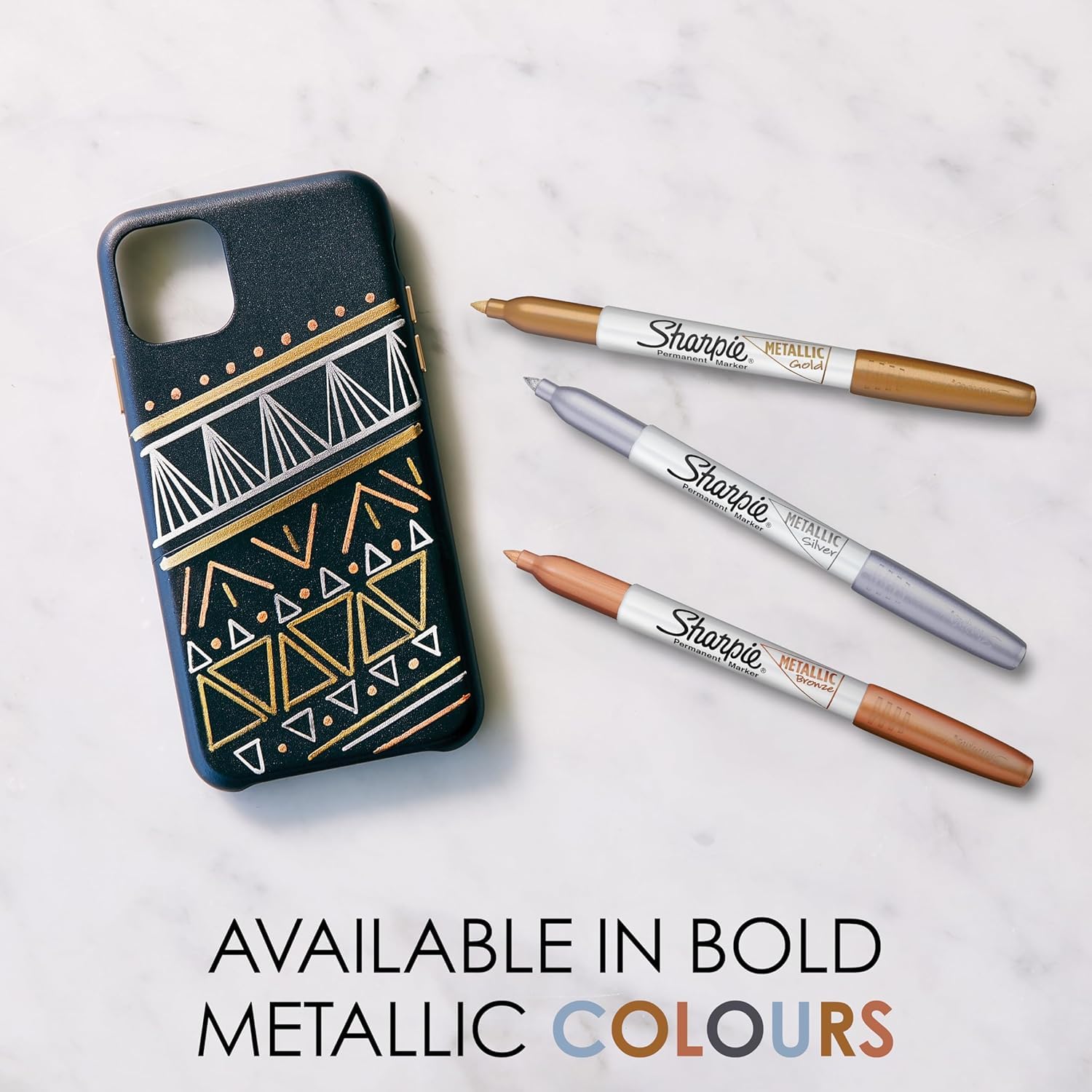 Sharpie permanent Marker | Metallic Silver | Pack 4 count – BigaMart