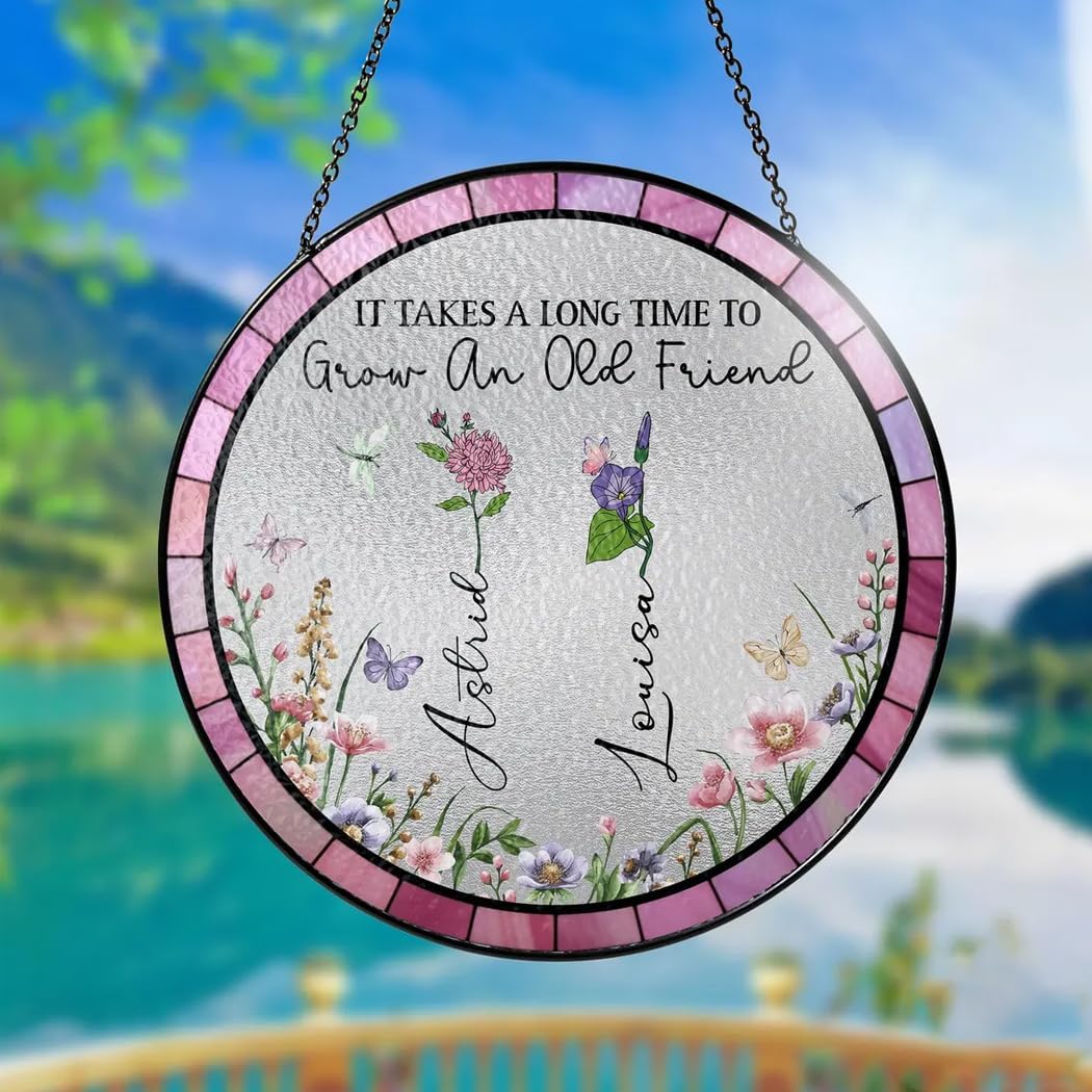 Amazon.com : Best Friends Stained Glass It Takes A Long Time to Grow an ...