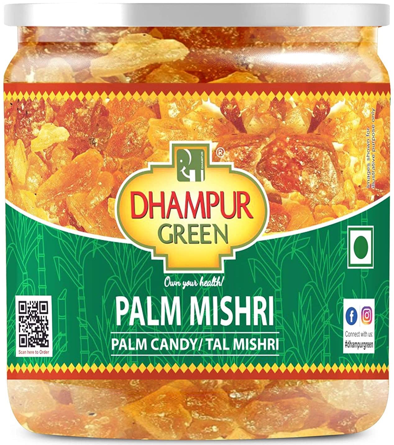 Dhampure Speciality Palm Candy Tal Mishri, 350Gram, Palm Candy Sugar ...