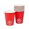 Yuxitia Disposable Paper Cups, 60pcs Red Paper Cups For DIY Wedding ...