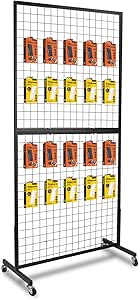 NectaCol 3'x 6' Two-Double Gridwall Panel Display Stand with T-Base ...