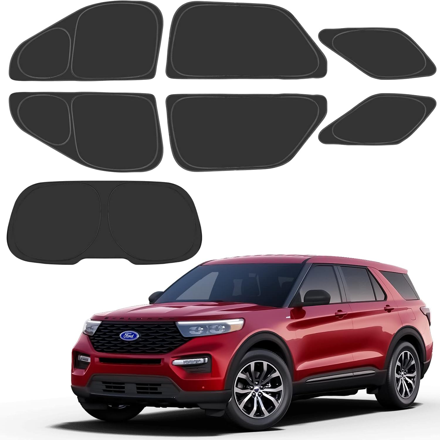 Amazon.com: Proadsy Window Sun Shade for Ford Explorer 2024 2023 2022 ...