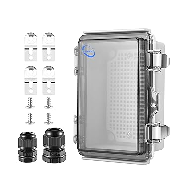 RTHIEAI Waterproof Outdoor IP67 Junction Box (5.9"x3.9"x2.8") with ...
