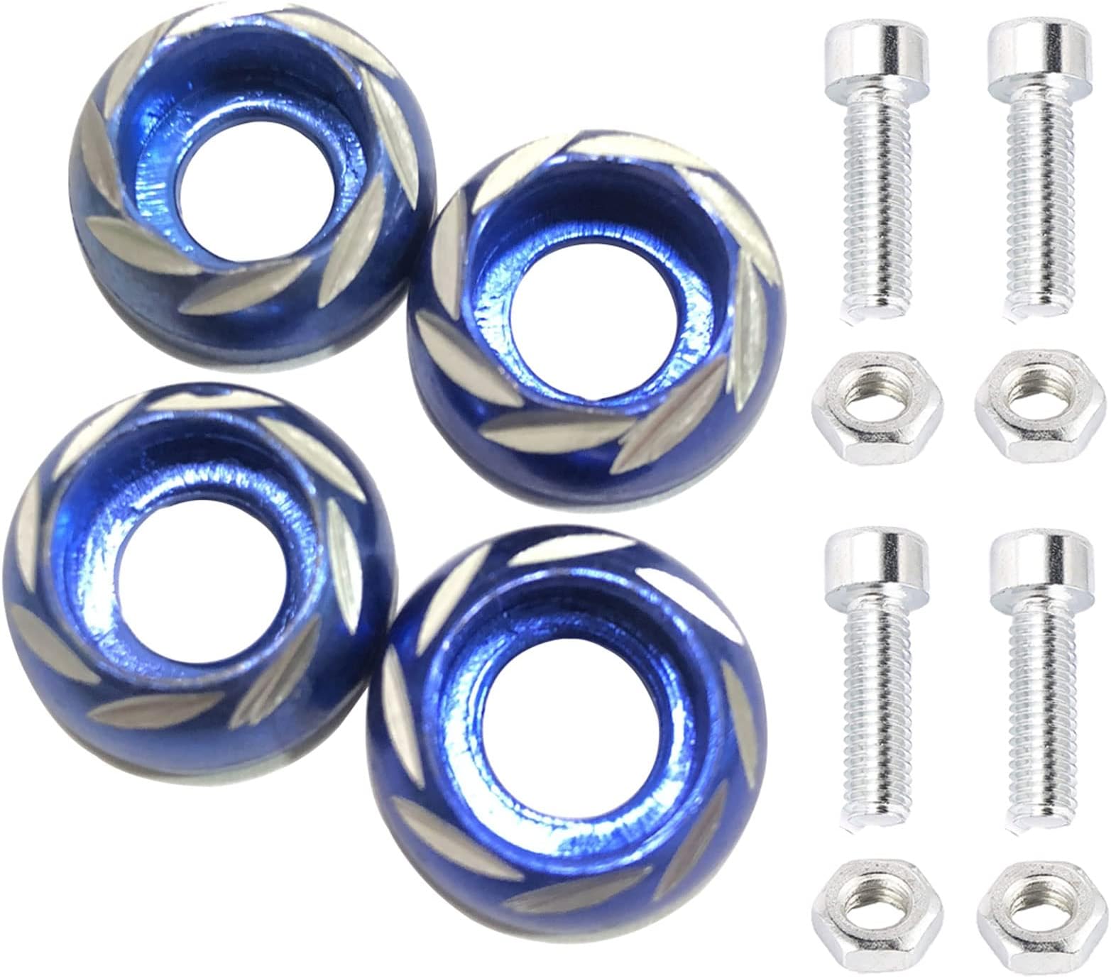 Amazon.com: uxcell 4 Pcs Silver Tone Aluminum Alloy Universal Car ...