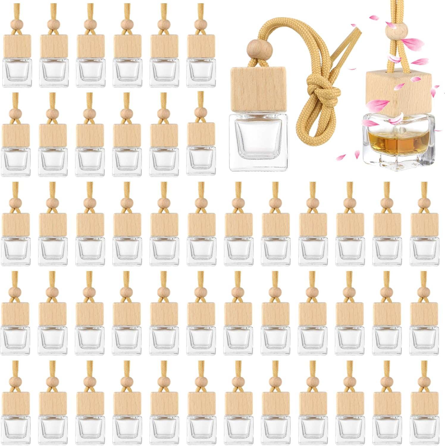 Amazon.com: 50 PCS Car Diffuser Bottles, 8ml Refillable Car Essential ...