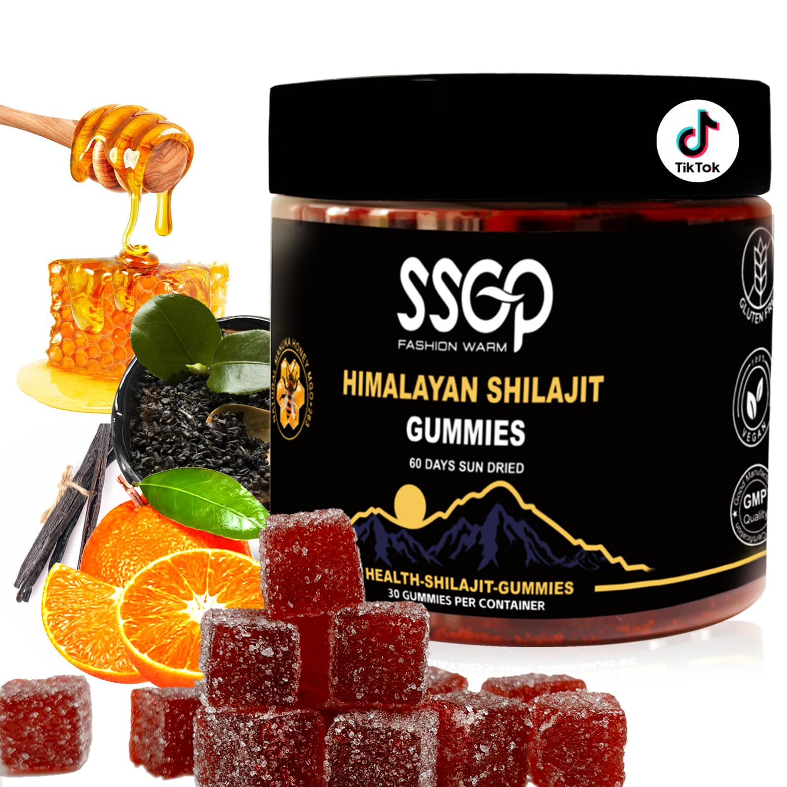 Amazon.com: SSGP Himalayan Shilajit Gummies, Fulvic Acid and Trace ...
