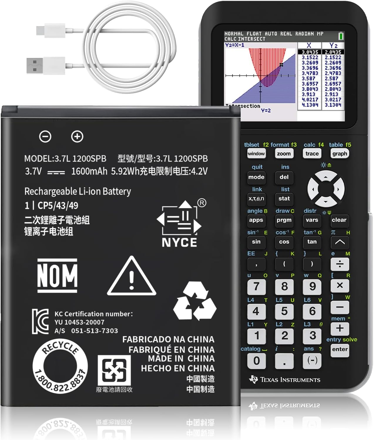 Amazon.com: TI-84 Plus CE Replacement Battery for Fits Texas ...