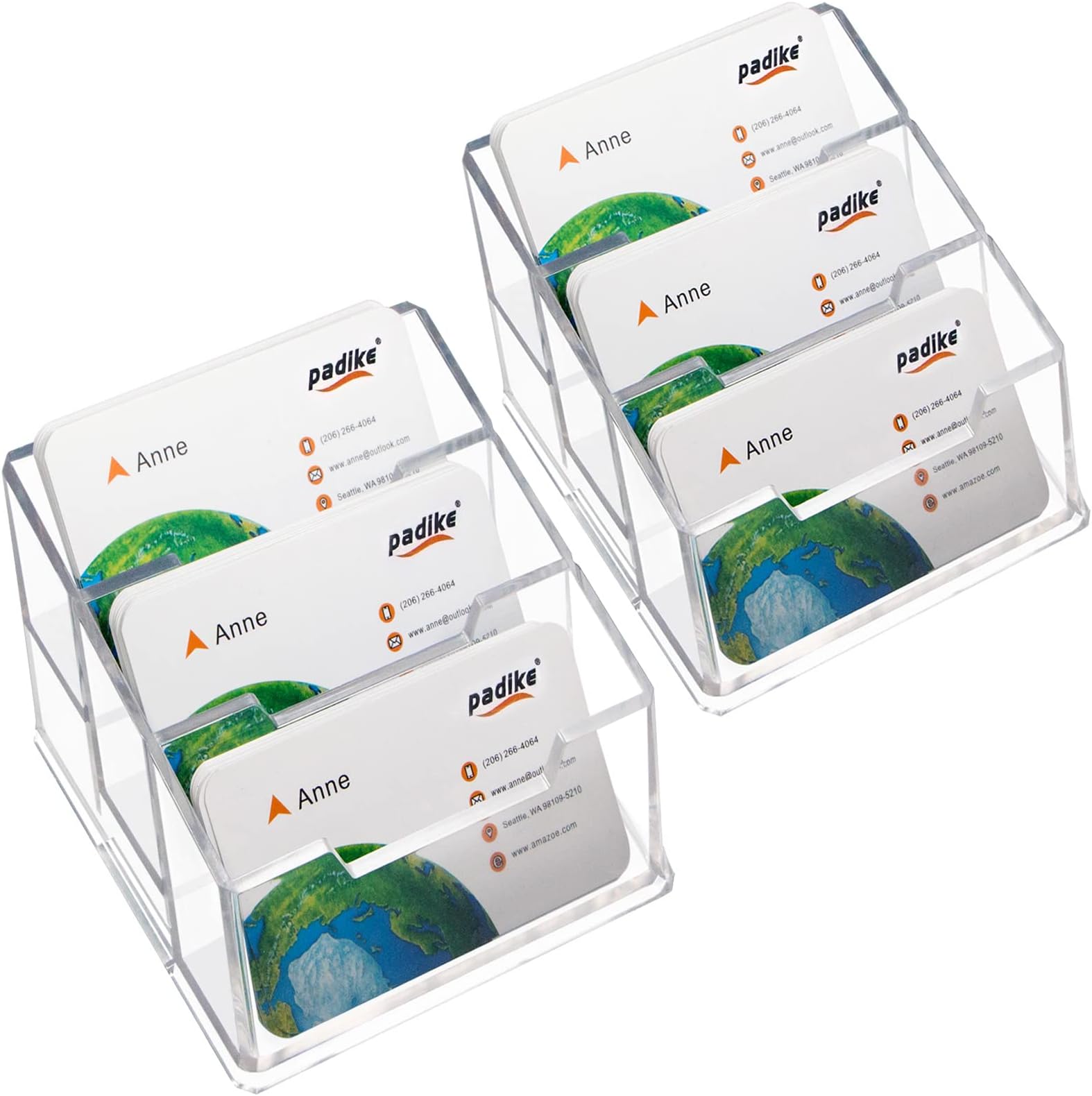 Amazon.com : Padike Acrylic Business Card Holder Clear Business Card ...