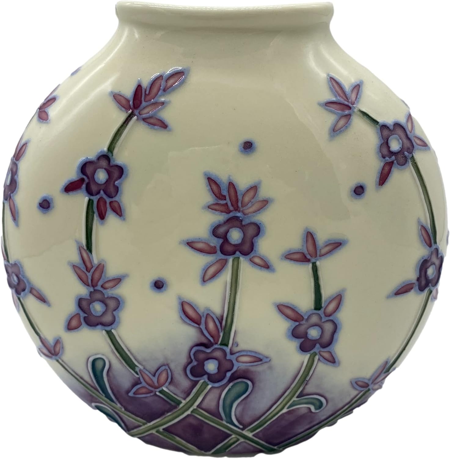 Lavender Design 6 inch flat vase – BigaMart