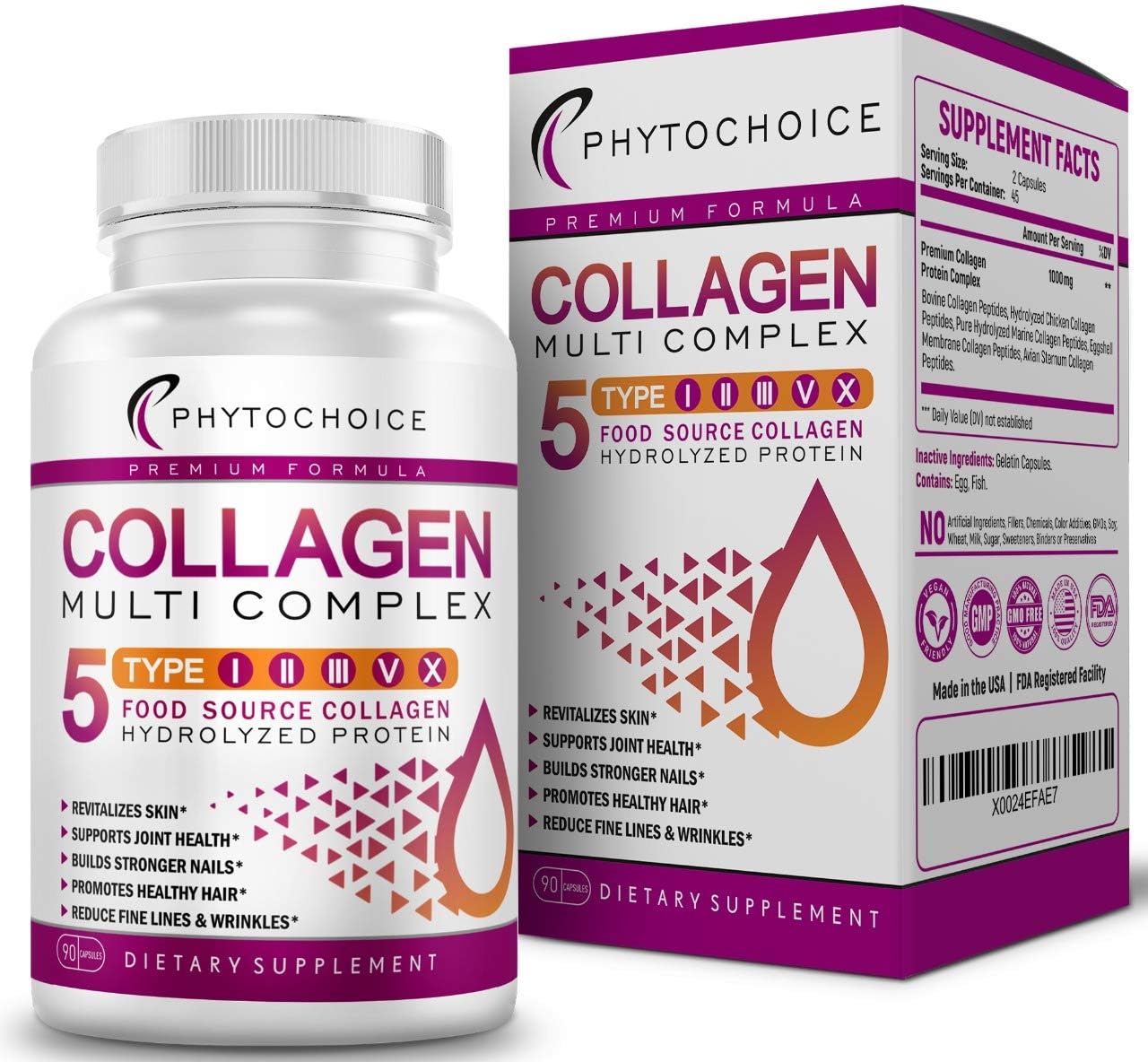 Amazon.com: NutriFlair Multi Collagen Peptides 2250mg, 90 Capsules ...