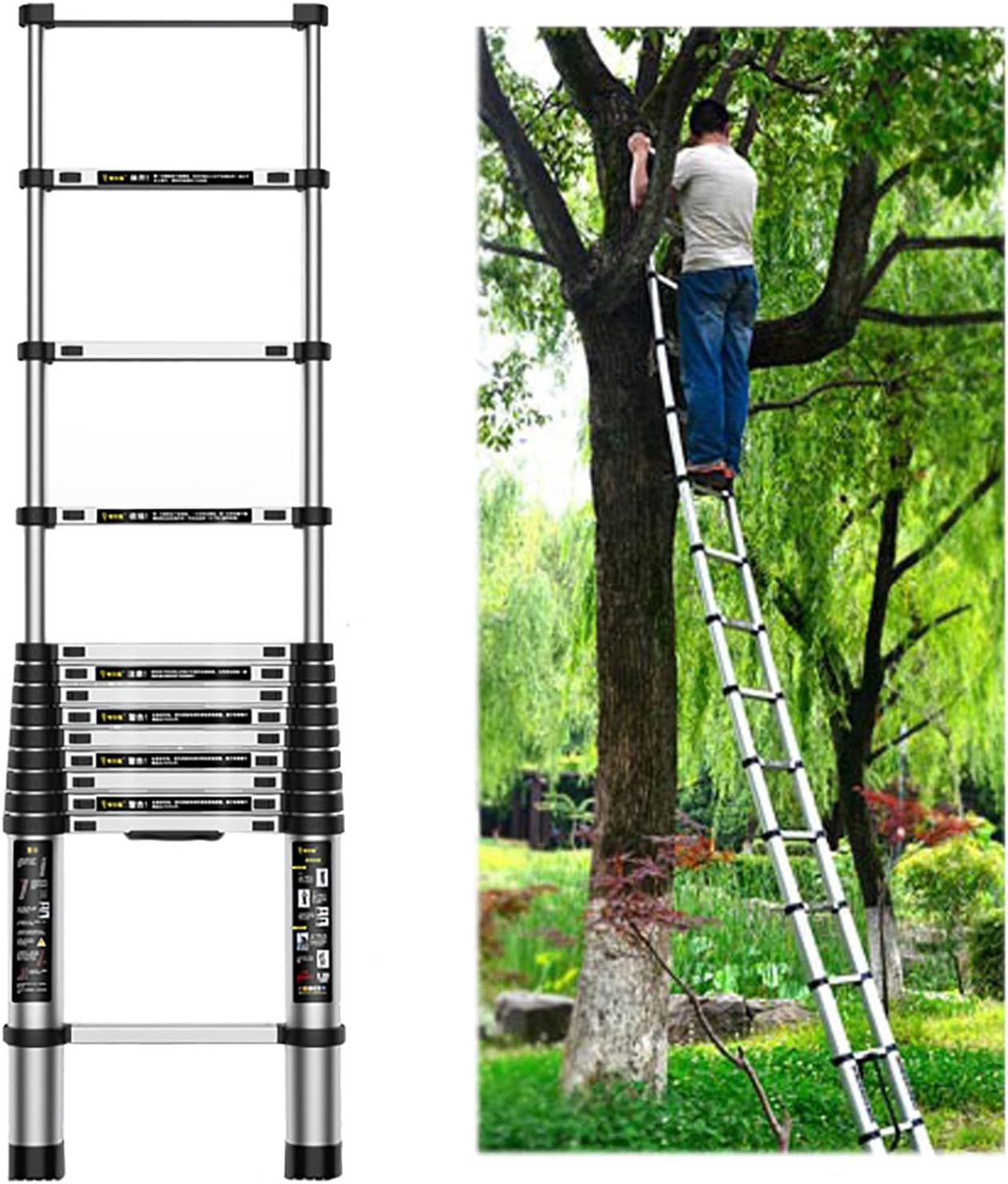 Amazon.com: MIDUNU Telescoping Ladder Indoor/Outdoor Telescopic Ladder ...