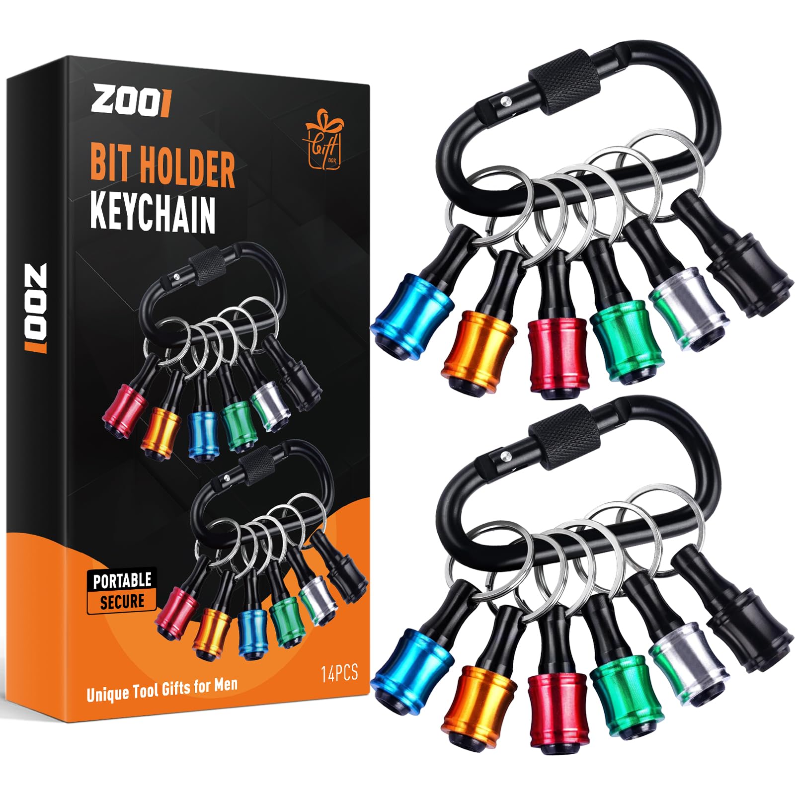 ZOOI Gifts for Men, Hex Shank Drill Bit Holder 2 Sets (12pcs), Stocking ...