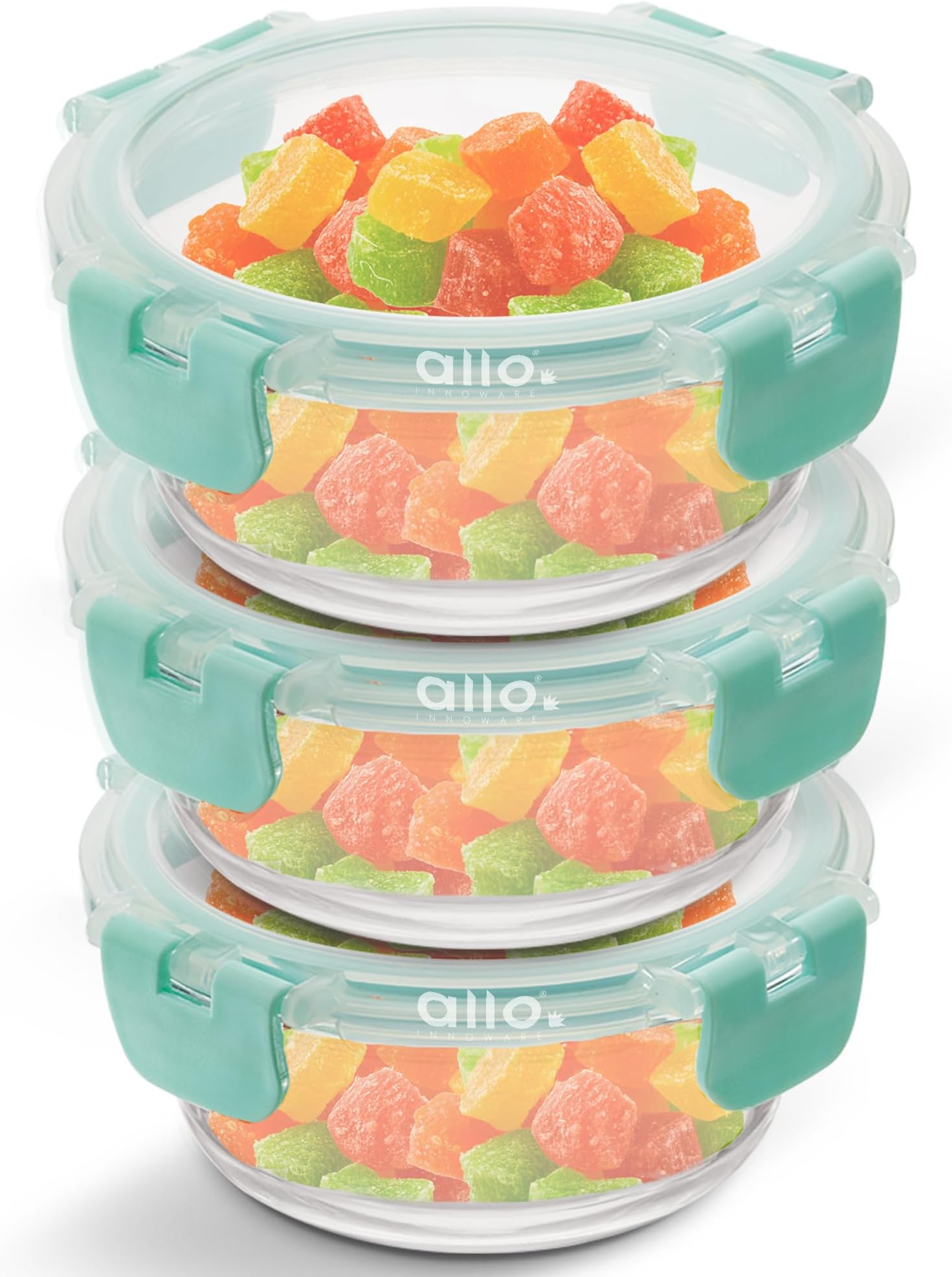 Buy Allo FoodSafe Glass Containers with Lids, Lunch Boxes for Office ...