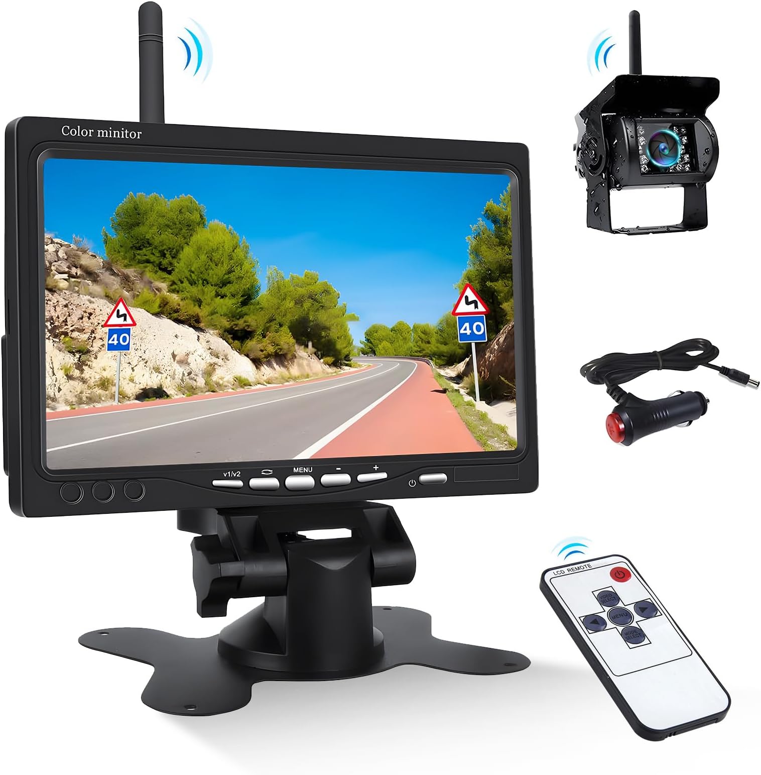 Amazon.com: Liehuzhekeji Wireless Car Backup Camera and Monitor Kit ...