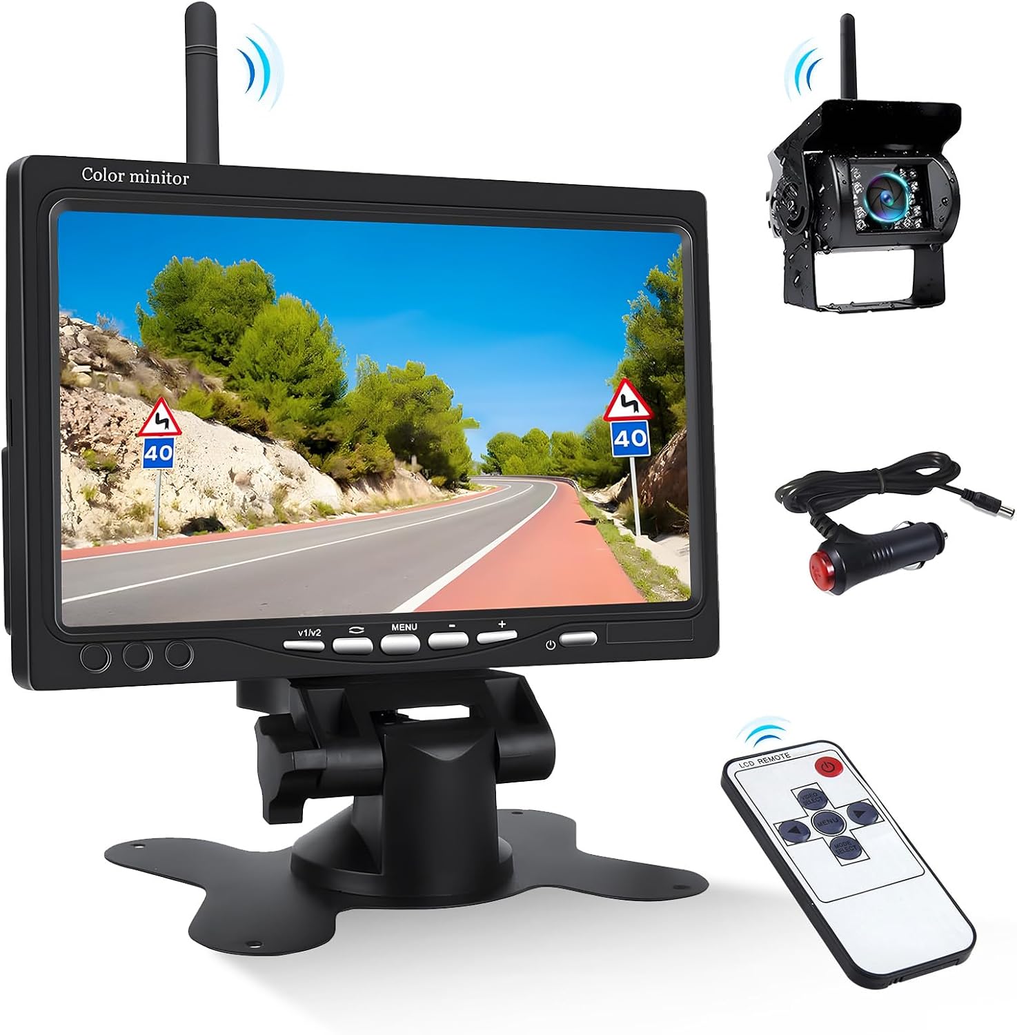 Amazon.com: Liehuzhekeji Wireless Car Backup Camera and Monitor Kit ...