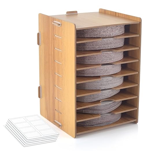 Sanding Disc Organizer with 6 Pcs Grit Labels 5 Inch Sanding Discs ...