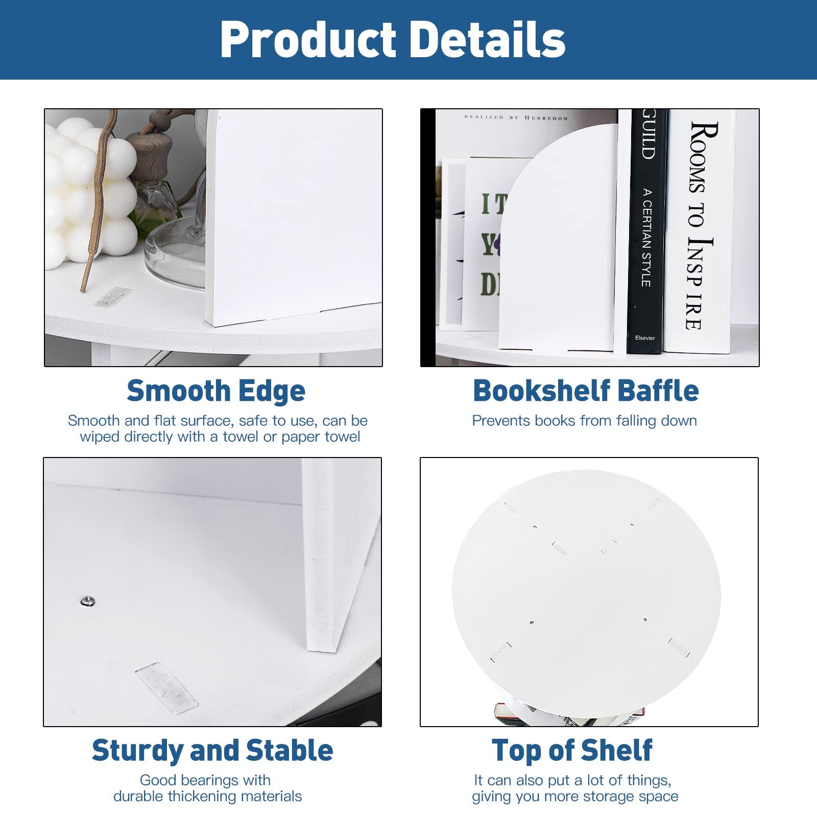 Snapklik.com : YGYQZ Upgraded Rotating Bookshelf - Bling 360 View ...