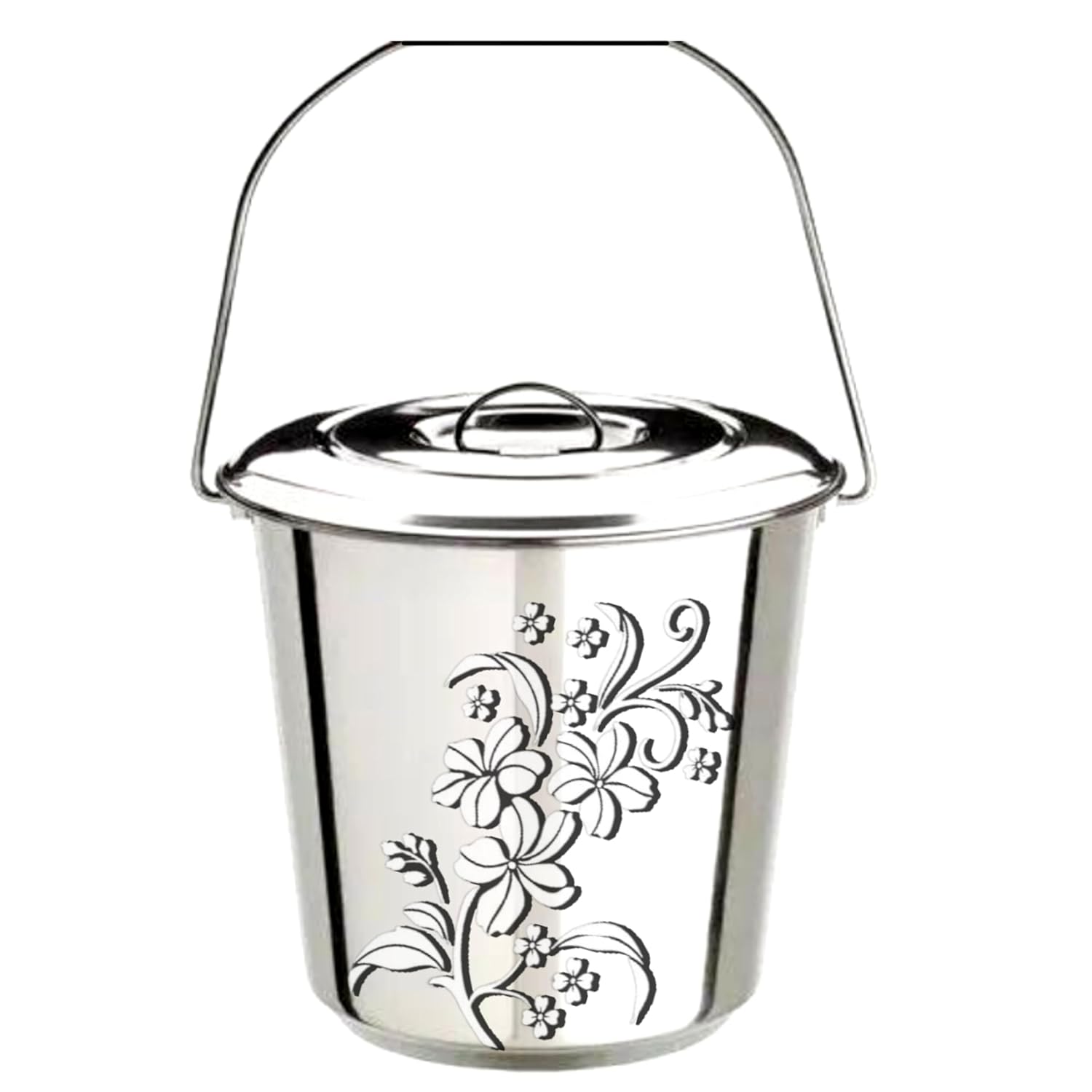 Stainless Steel Jointless Leak Proof Water Bucket(12.5 litres) : Amazon ...